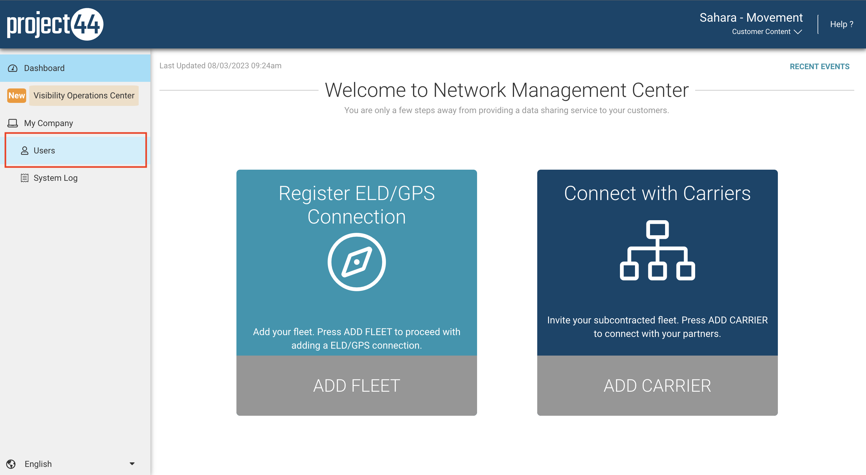 Get Started with the User Management UI – project44