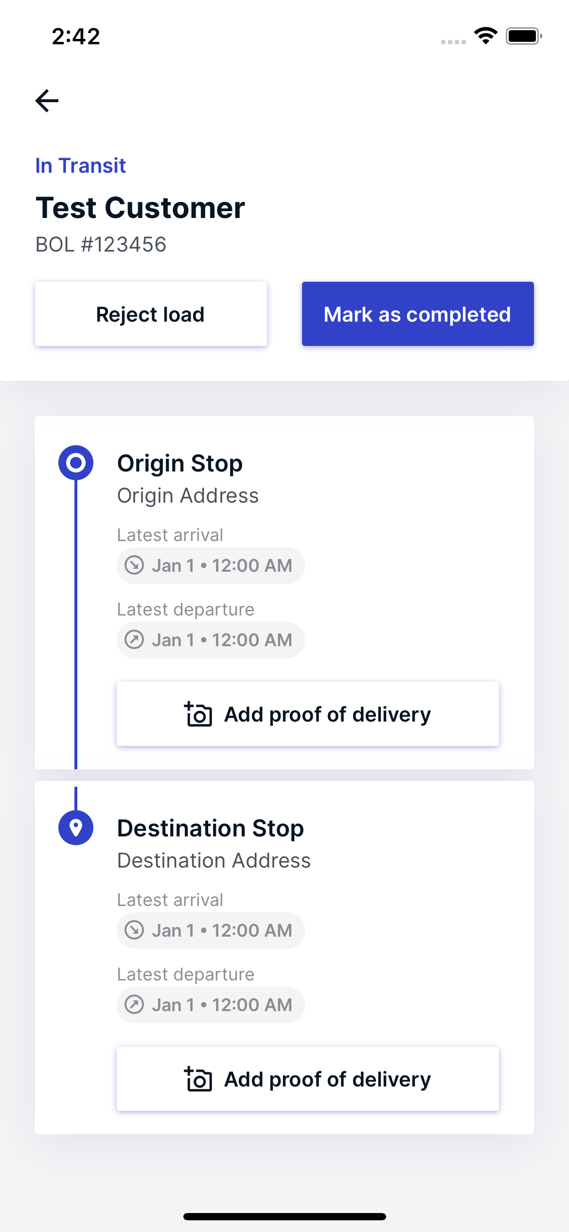 Load Details & Stops in DriveView – project44