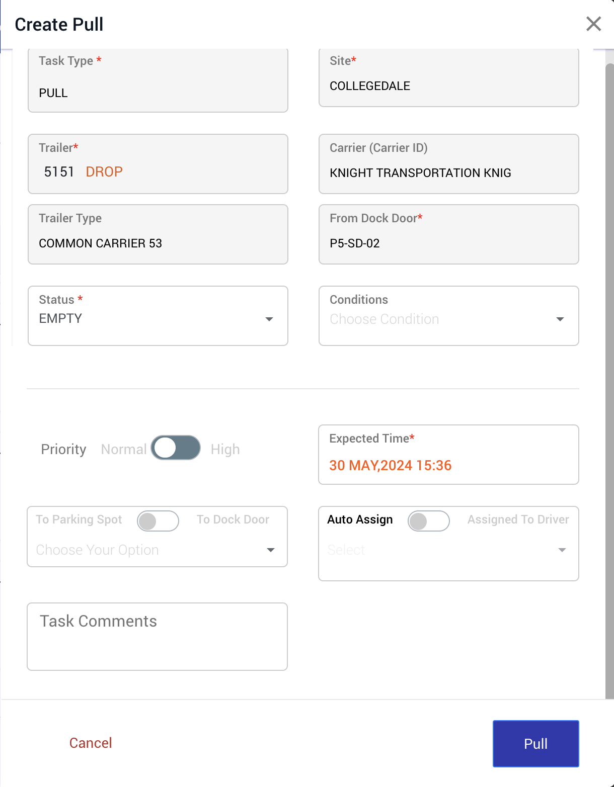 Task Management in the Dock Console – project44