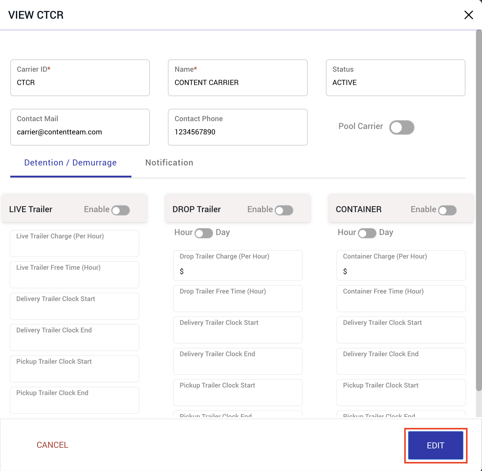 Carrier Notifications – project44