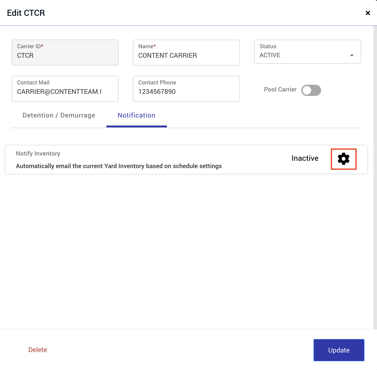 Carrier Notifications – project44