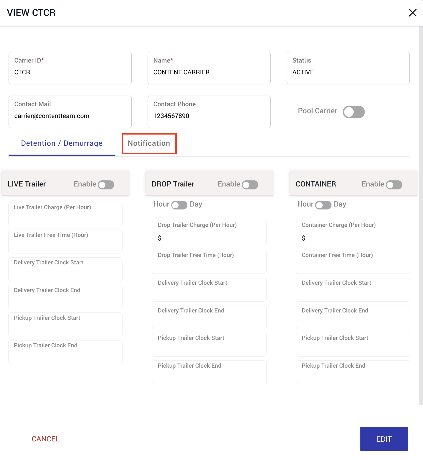 Carrier Notifications – project44