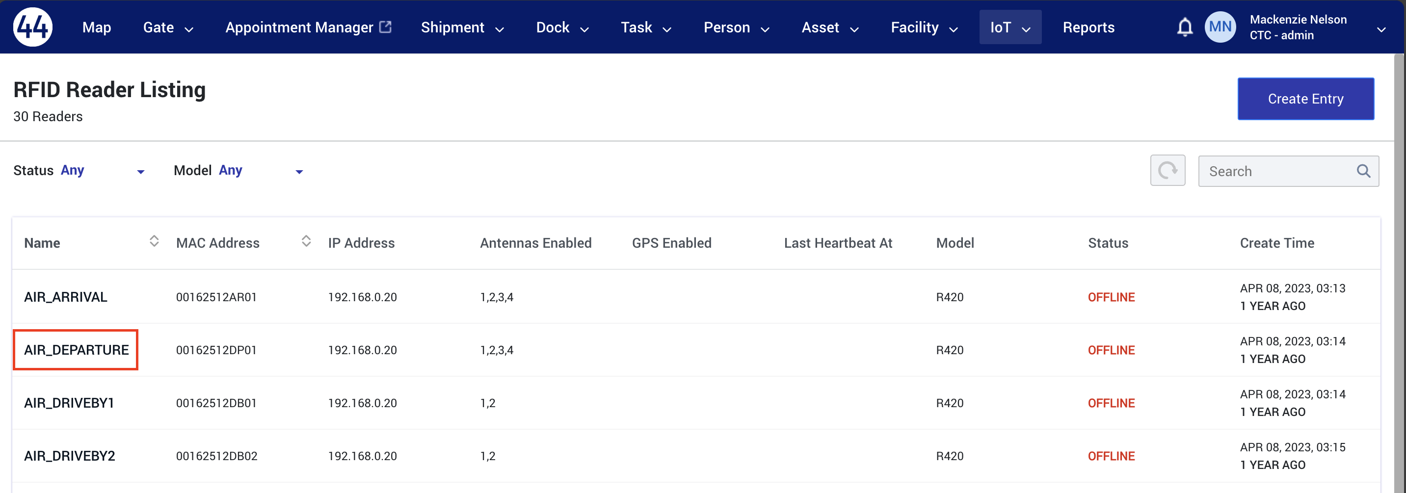 Rename an RFID Reader – project44